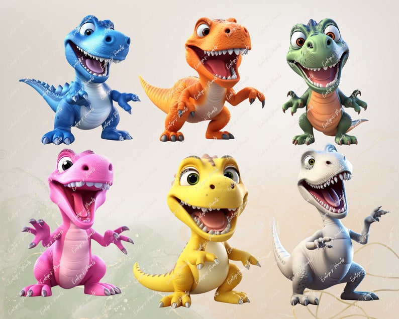 T-rex Clipart Dinosaur Clipart Cute T-rex PNG Cute Animal Clipart ...