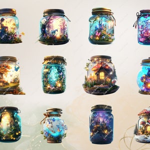 Magical Jar Clipart Fantasy Jar PNG Magical Fairy Land Clipart Castle ...