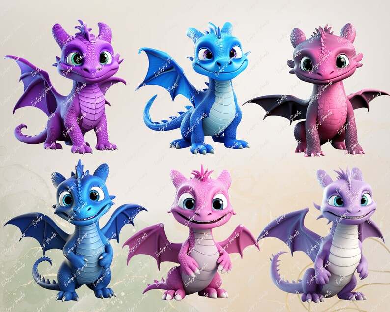 Dragon Clipart Cute Dragon PNG Fairy Tale Clipart Animal Clipart ...