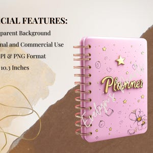 Planner Clipart Pink Planner PNG Journal Clipart Planner Girl PNG ...