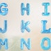 Blue Bubble Letters Clipart 26 English Alphabet PNG Planner Clipart ...