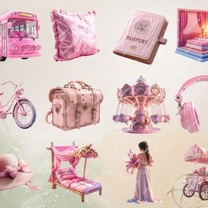 Travel Clipart Pink Travel PNG Vacation Clipart Summer PNG Beach ...