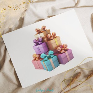 Gift Box Clipart Birthday Clipart Bundle Children Party Decor Clipart ...