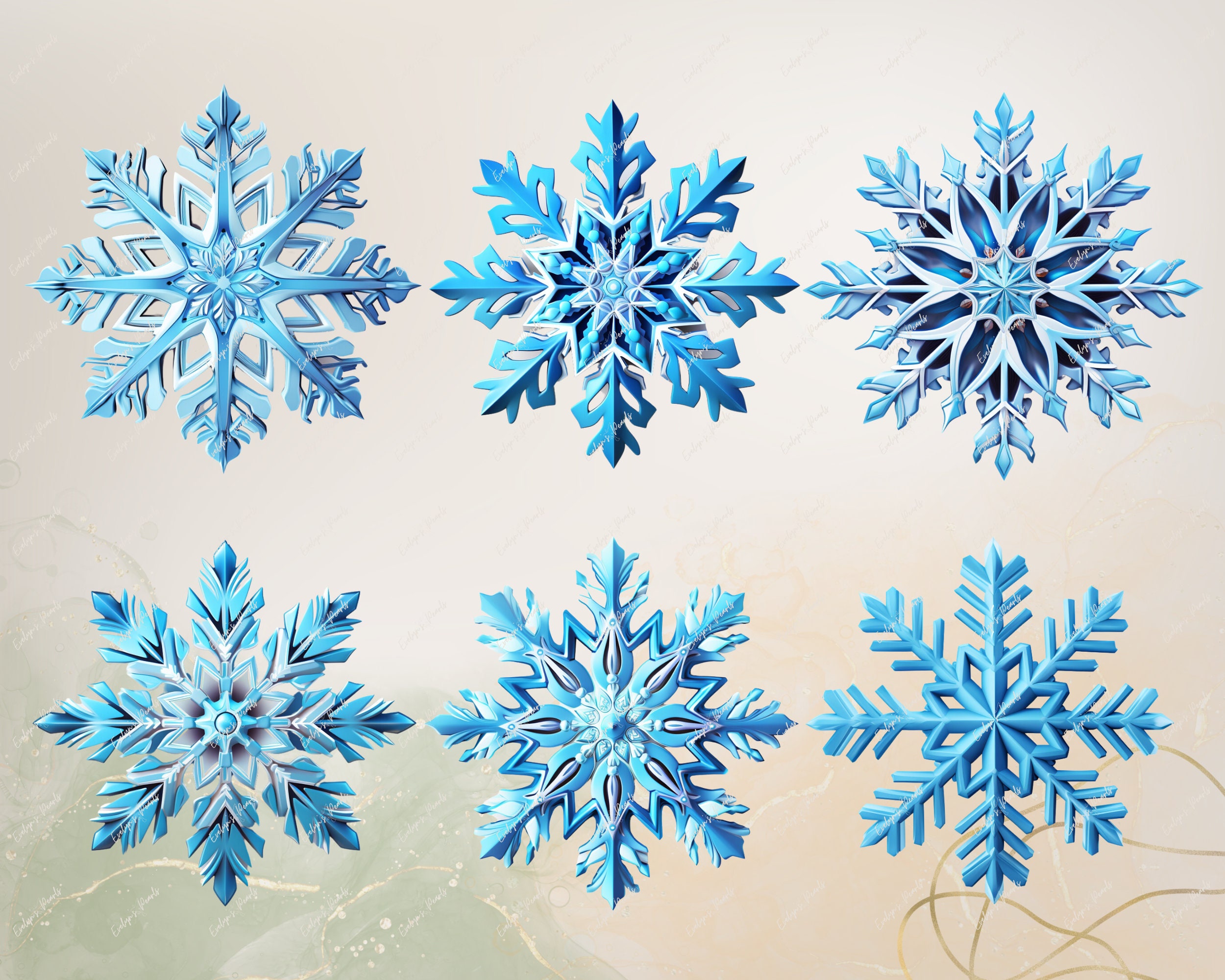 Snowflake Clipart Winter Clipart Seasonal Clipart Festive Decor Clipart ...