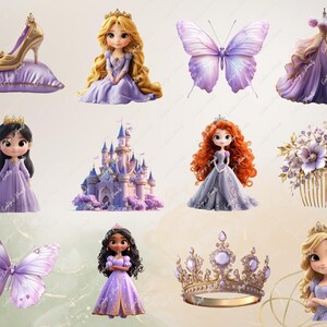 Princess Clipart Lilac Princess PNG Fairy Tale Clipart Children Party ...