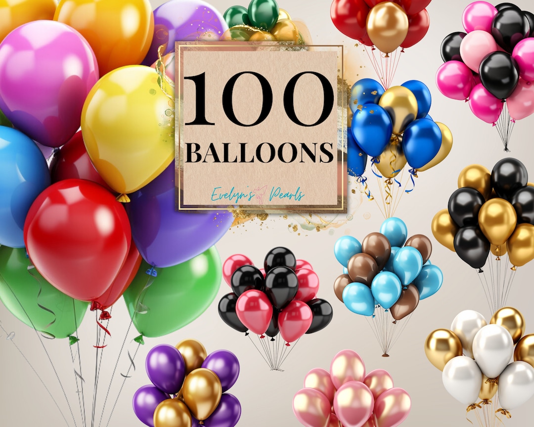 Party Balloon Clipart Birthday Clipart Colourful Balloon Clipart ...