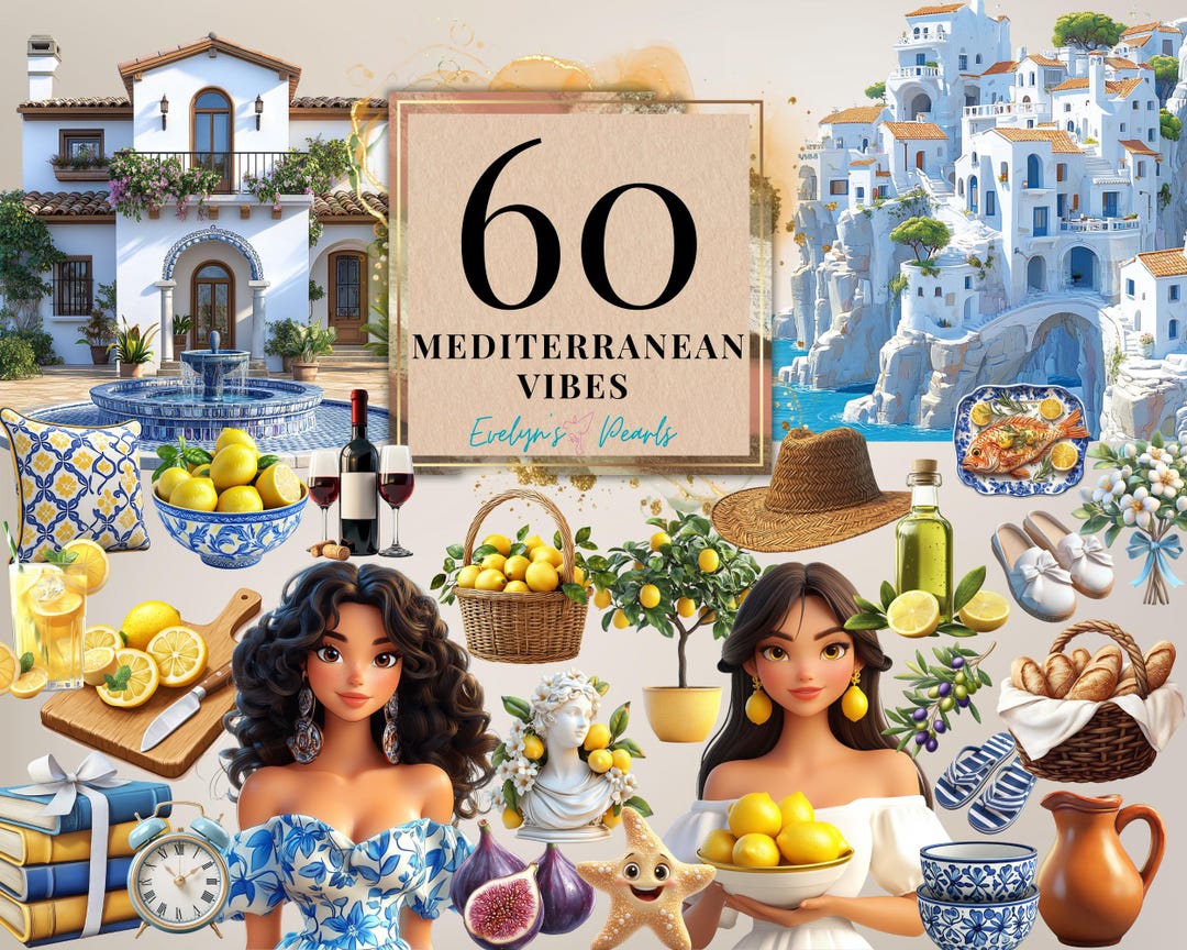 Mediterranean Summer Clipart Lemon Clipart Lemonade PNG Fruit Clipart ...