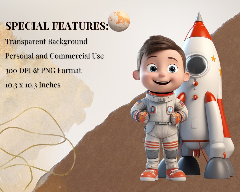 Astronaut Clipart Cute Astronaut PNG Sky Clipart Rocket PNG Space ...
