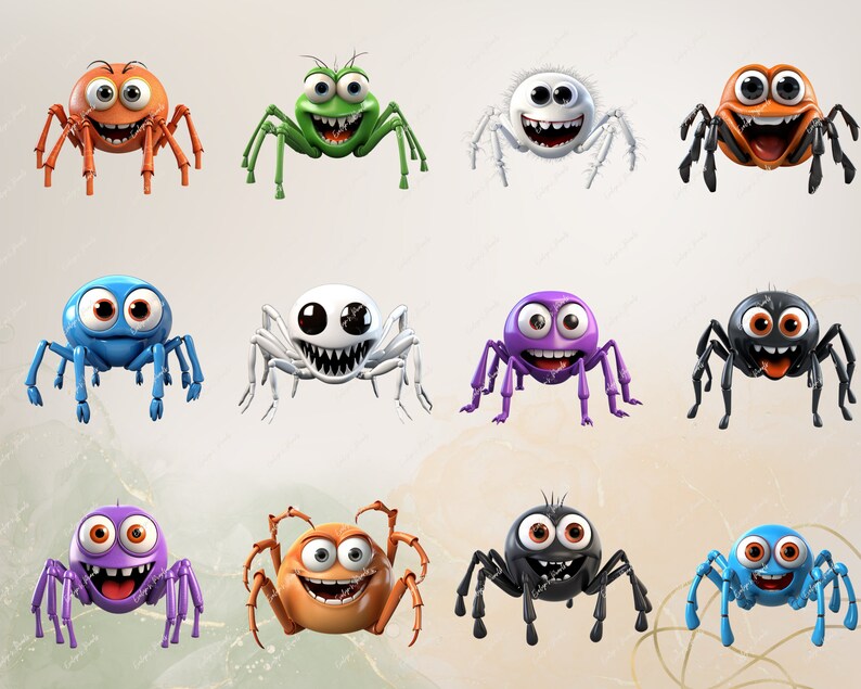 Spider Clipart Spooky Spider PNG Insect Clipart Scary Clipart Animal ...