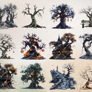 Trees Clipart Haunted Tree PNG Spooky Clipart Scary Clipart Gothic ...