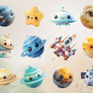 Space Clipart Planets PNG Astronaut Clipart Shooting Star PNG Sky ...