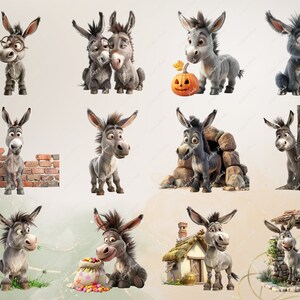 Donkey Clipart Farm Donkey PNG Cute Baby Donkey Clipart Cute Animal ...