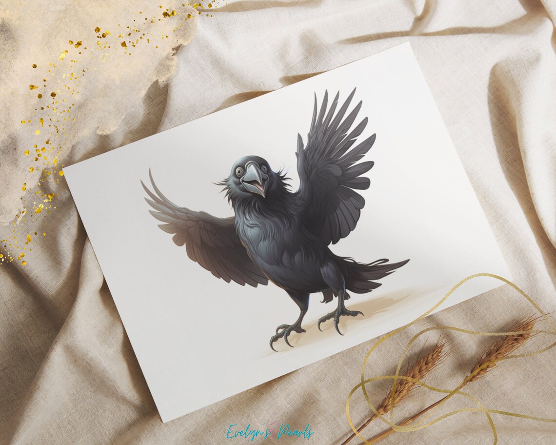 Raven Clipart Raven PNG Horror Clipart Scary Clipart Gothic - Etsy UK