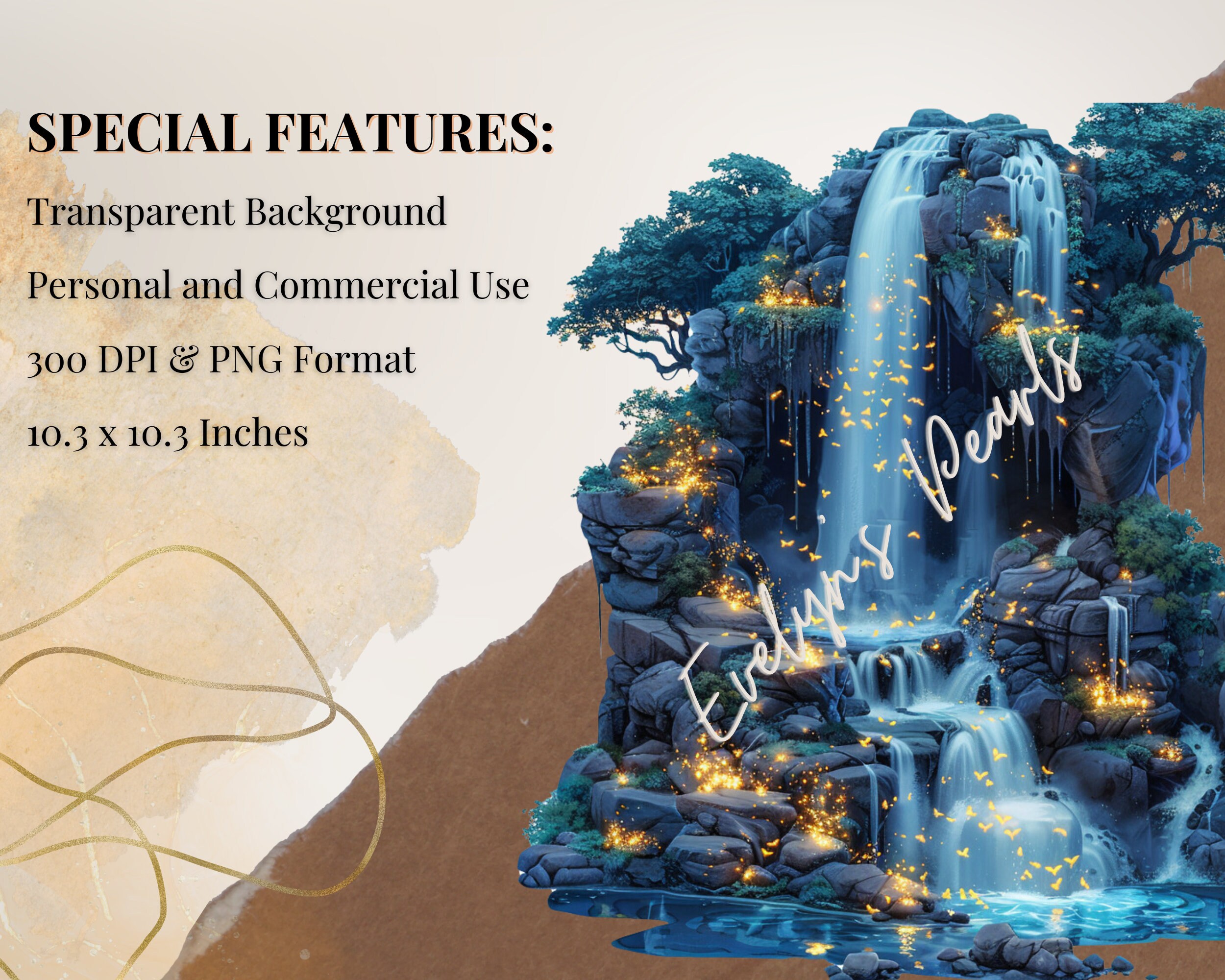 Waterfall Clipart Waterfall PNG Nature Clipart Tropical Island PNG ...