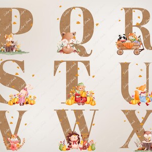 Letters Clipart Autumn Letters PNG Animal Letters Clipart Fall PNG ...