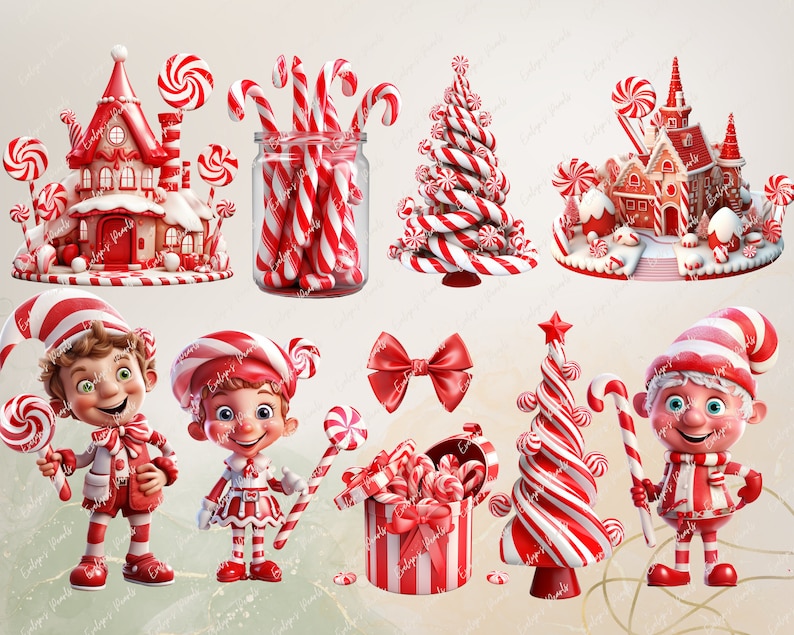 Candy Cane Clipart Candy Clipart Red and White Rock Swirls Clipart ...