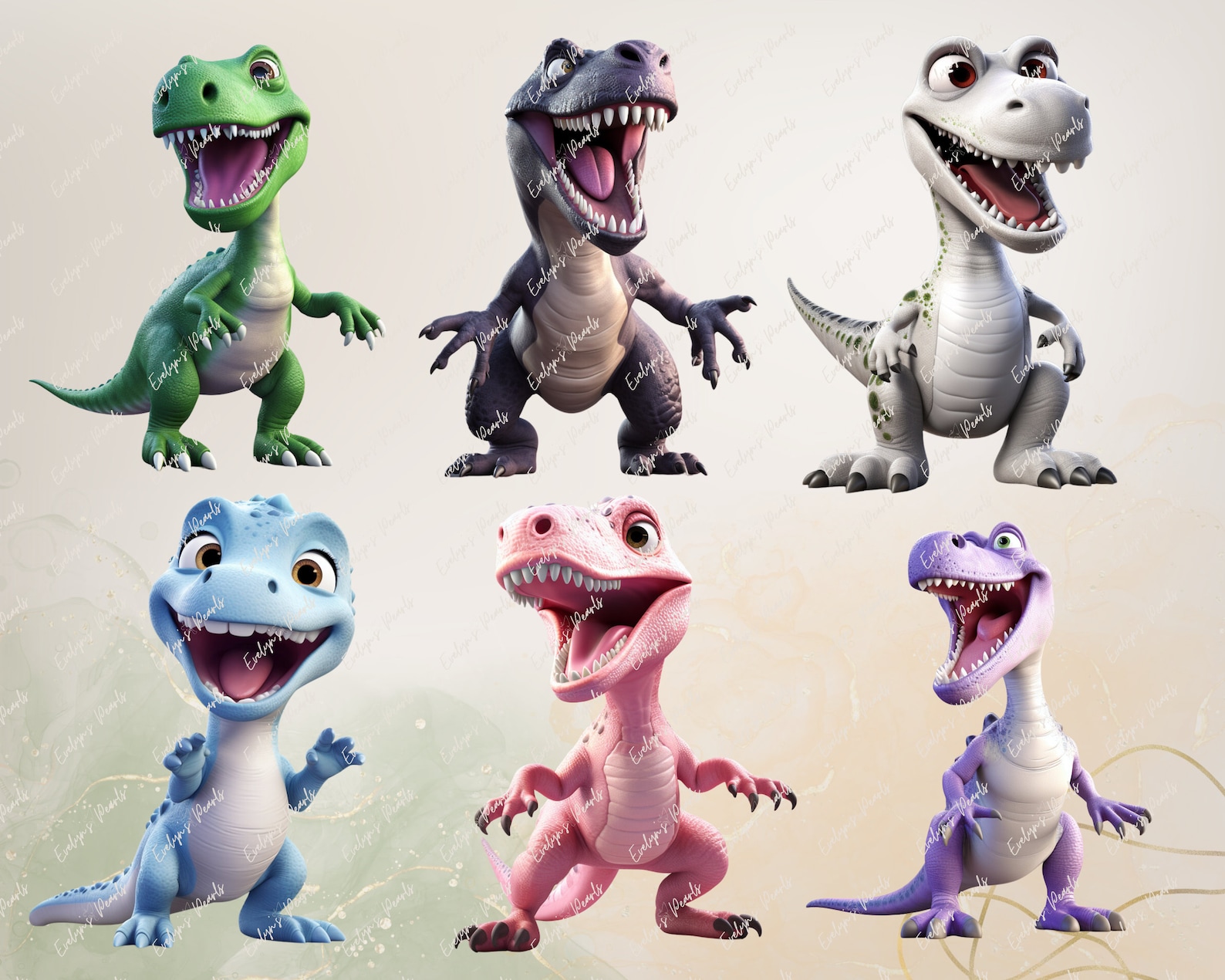 T-rex Clipart Dinosaur Clipart Cute T-rex PNG Cute Animal Clipart ...