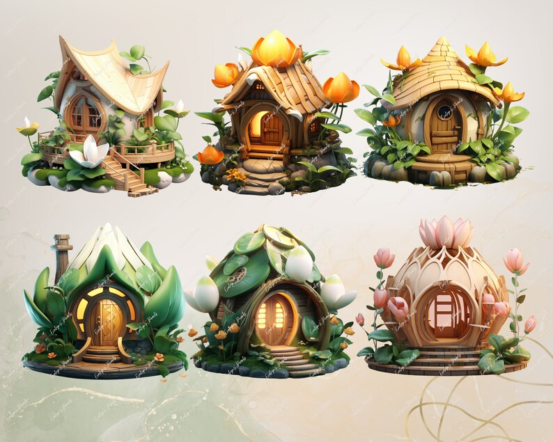 Fairy Hut Clipart Floral House Clipart Magic Fairy Hut Clipart Magical ...