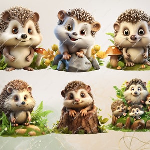 Hedgehog Clipart Cute Hedgehog PNG Woodland Animal Clipart Forest ...