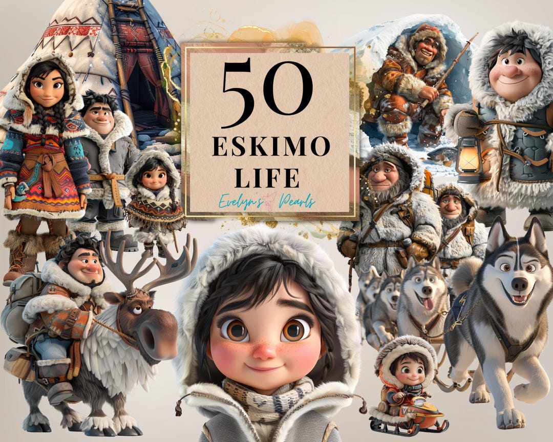 Eskimo Life Clipart Arctic Decor Clipart Tribal PNG Wild West PNG ...
