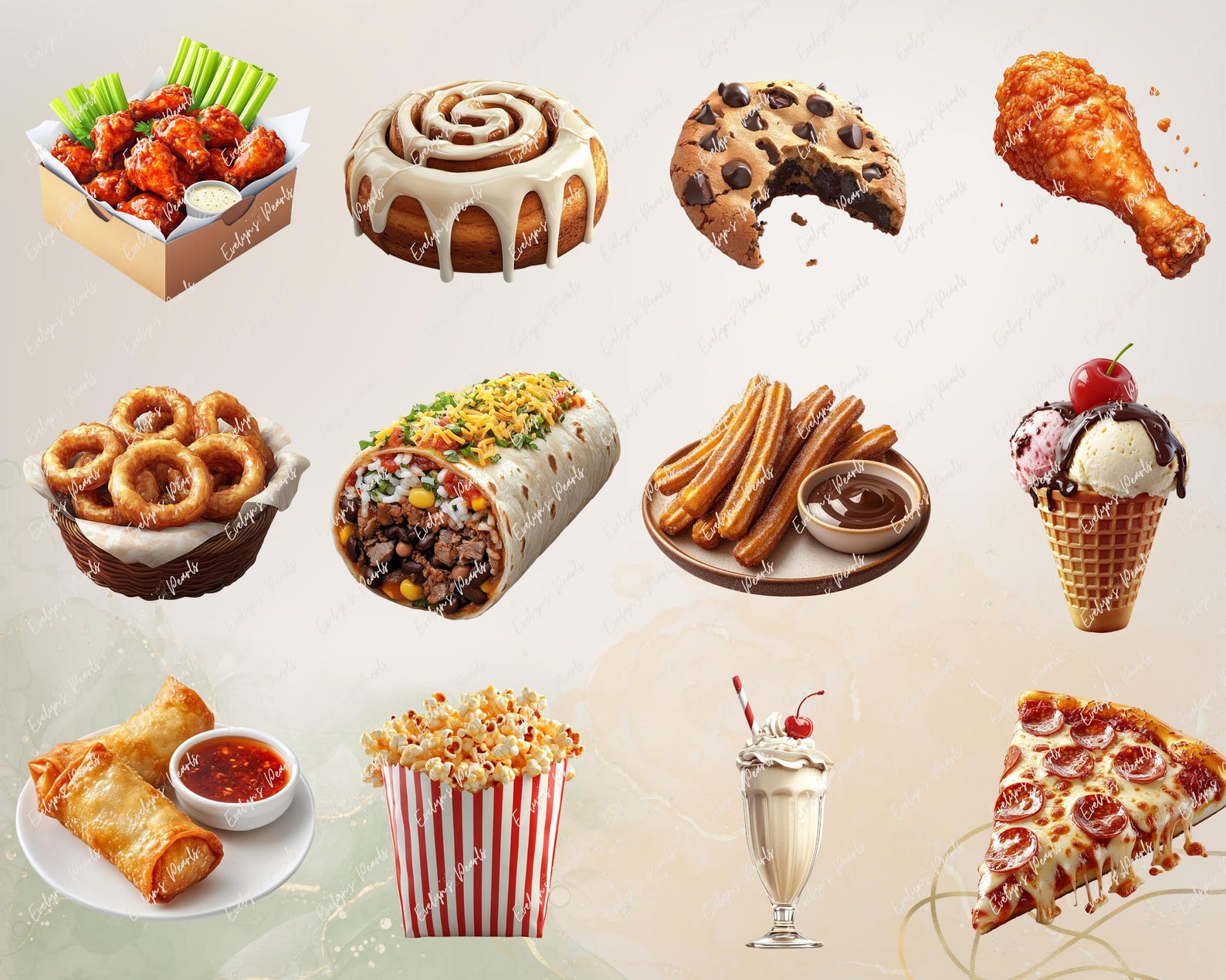 Fast Food Clipart Junk Food PNG Burger Pizza Clipart Tacos PNG Hotdog ...