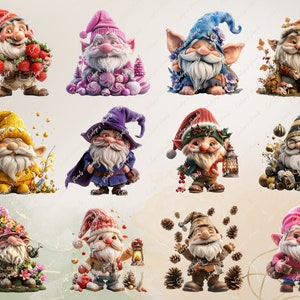 Gnome Clipart Cute Gnome PNG Magical Clipart Children's Party PNG Fairy ...
