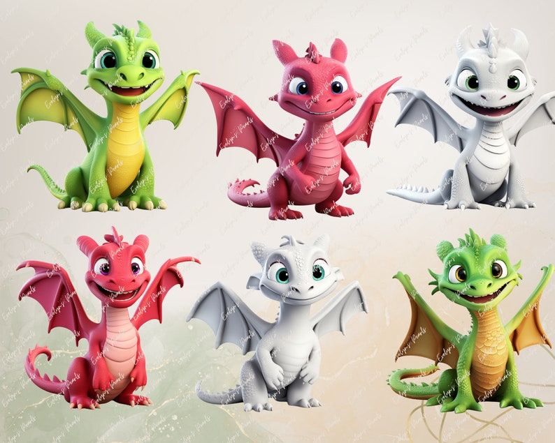 Dragon Clipart Cute Dragon PNG Fairy Tale Clipart Animal Clipart ...