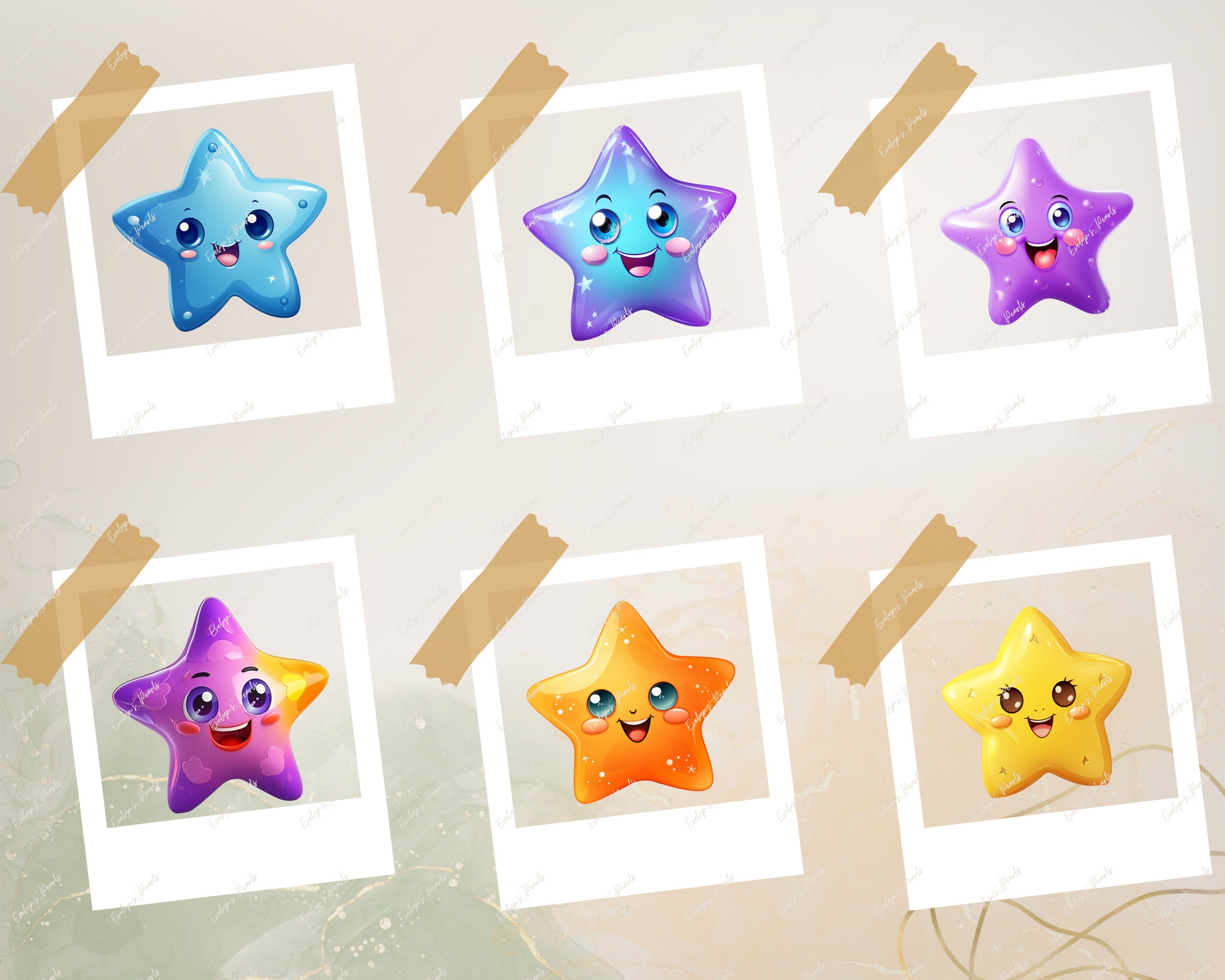 Cute Stars Clipart Stars Sky Clipart Shooting Star Clipart Nursery ...