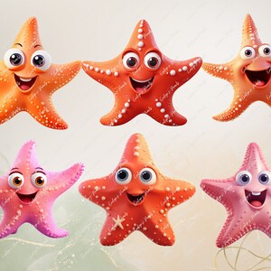 Starfish Clipart Sea Life PNG Sea Creature Clipart Under the Ocean ...