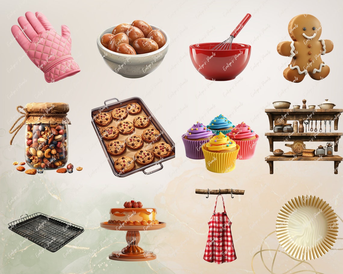 Baking Clipart Desserts PNG Cake Clipart Cupcake PNG Baker Clipart ...