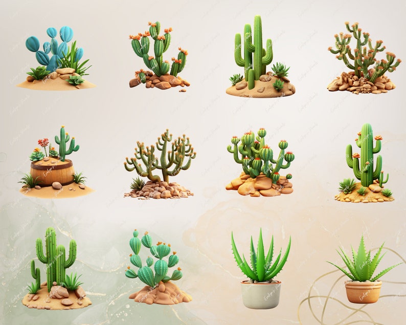 Desert Plant Clipart Desert PNG Cactus Clipart Plant PNG Aloe Vera ...