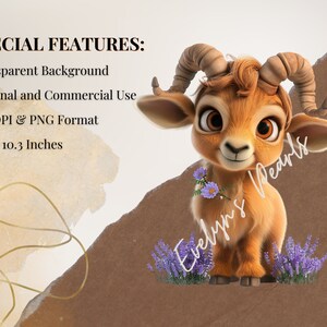Mouflon Clipart Mouflon Cute Animal PNG Safari Animal Clipart Jungle ...