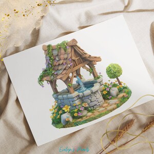 Wishing Well Clipart Floral Wishing Well PNG Magical Well Clipart ...