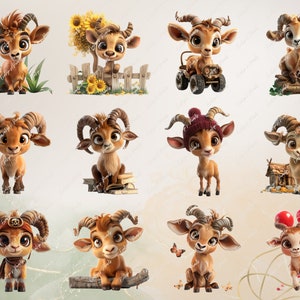 Mouflon Clipart Mouflon Cute Animal PNG Safari Animal Clipart Jungle ...