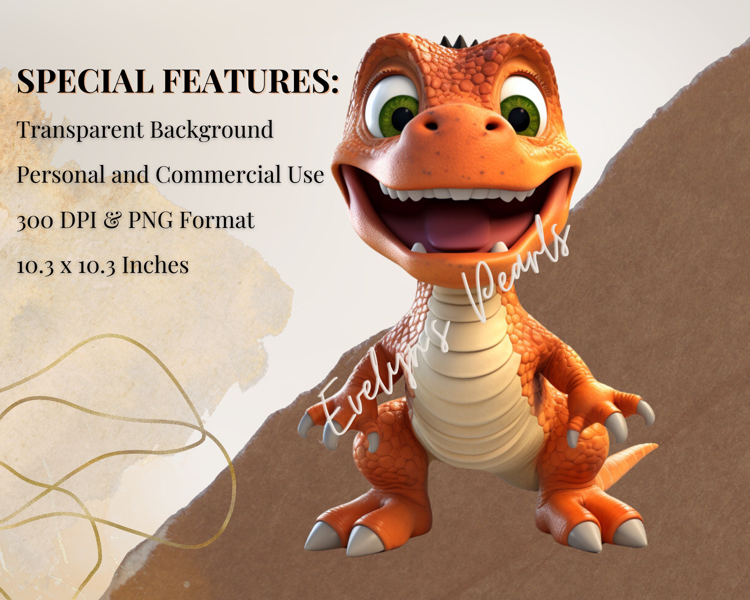 T-rex Clipart Dinosaur Clipart Cute T-rex PNG Cute Animal Clipart ...