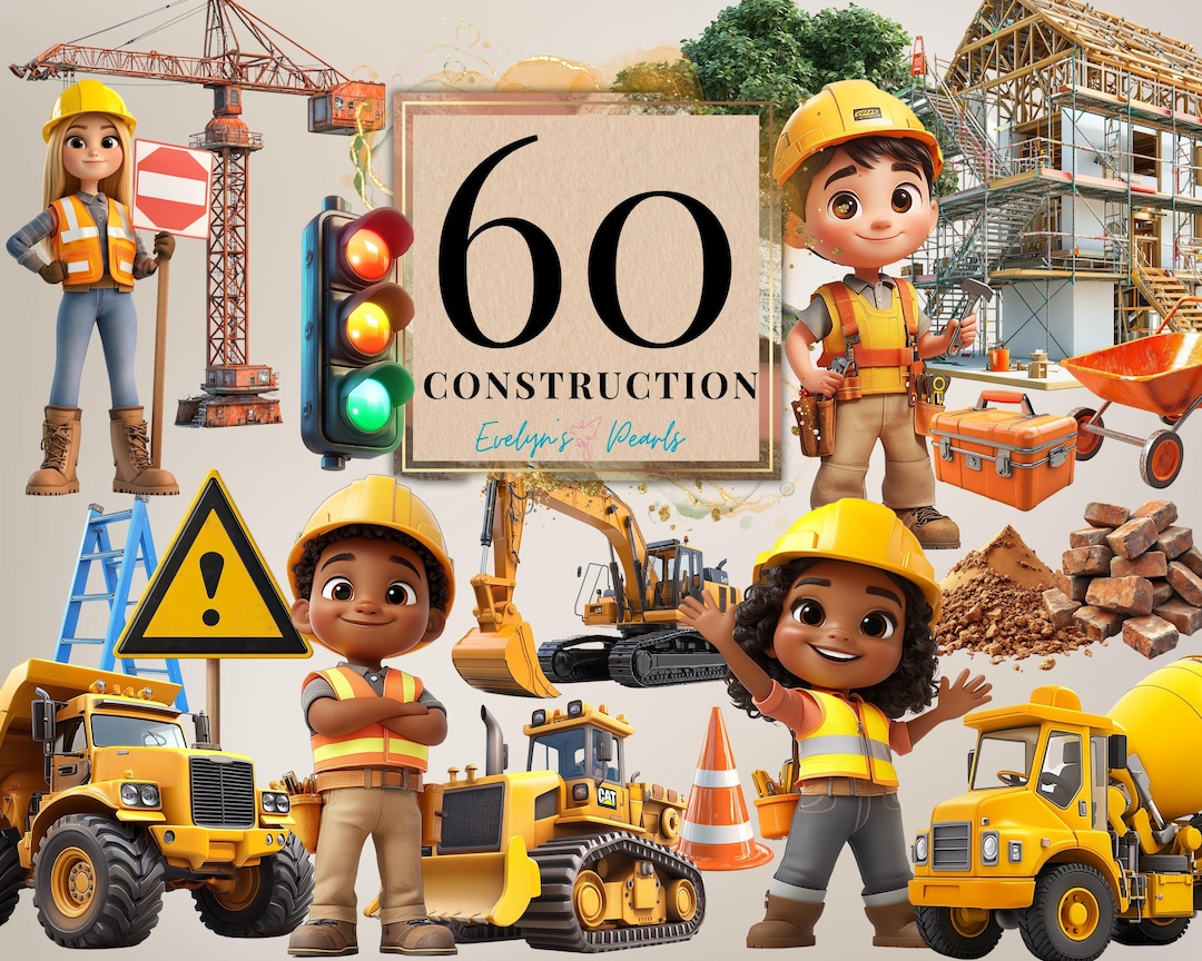Construction Clipart Construction Kids Builder PNG Truck, Children ...