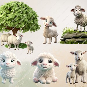 Sheep Clipart Farm Sheep PNG Cute Sheep Clipart Cute Animal Clipart ...