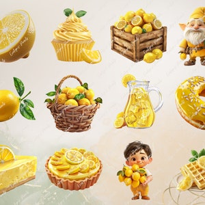 Lemon Clipart Lemonade PNG Cute Fruit Clipart Summer PNG Food Clipart ...