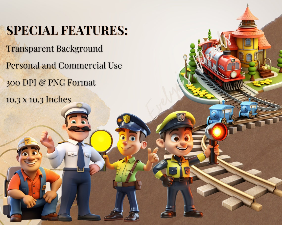 Train Clipart Vehicle PNG Transport Clipart Train Station - Etsy UK