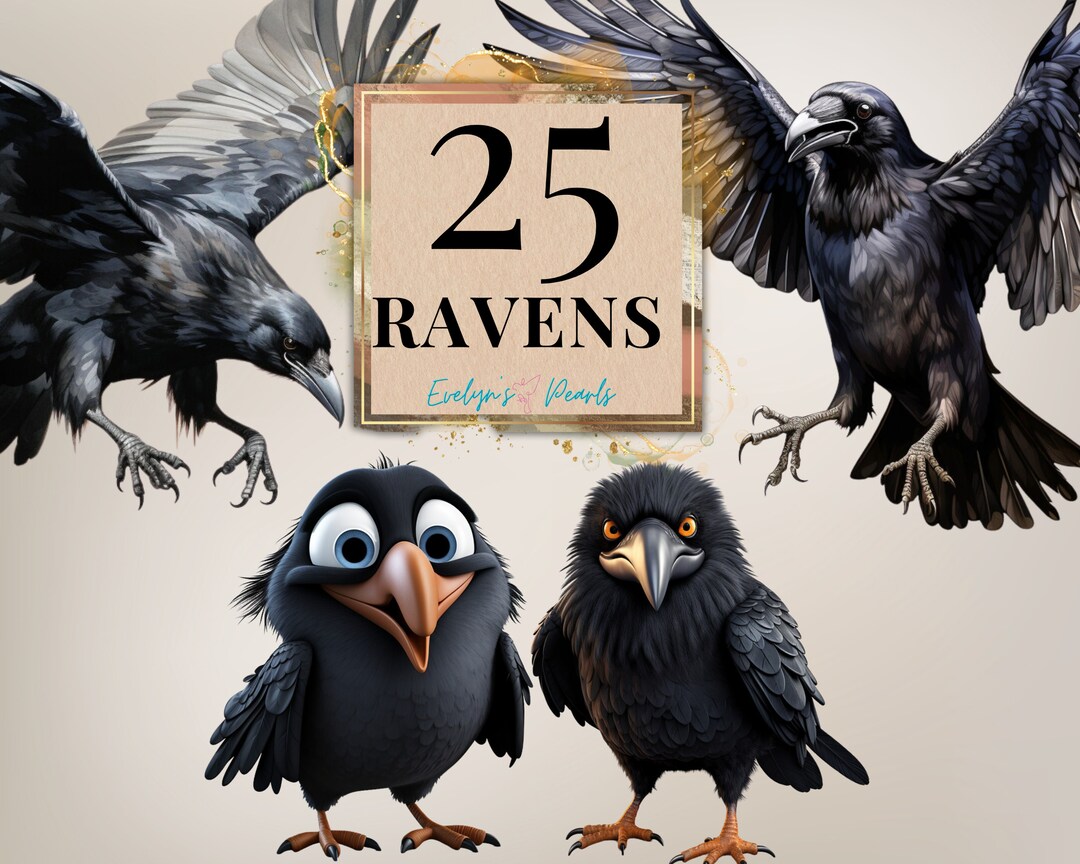 Raven Clipart Raven PNG Horror Clipart Scary Clipart Gothic PNG Birds ...