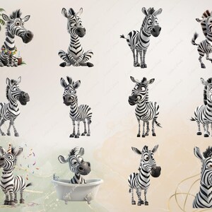 Quirky Zebra Clipart Funny Zebra PNG Humorous Zebra Clipart Safari ...