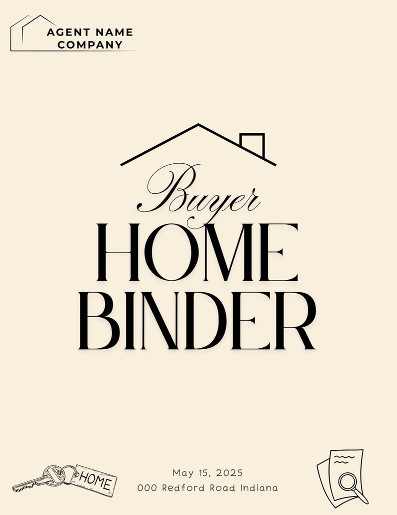Cover for Home Binder Template - Etsy