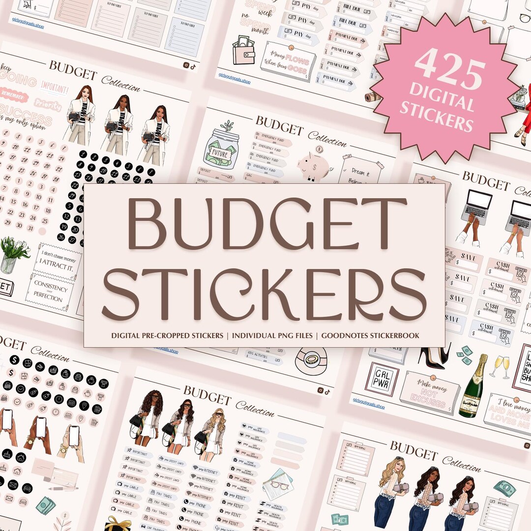 Digital Budget Stickers | Finance Planner Stickers | Expense Tracking ...