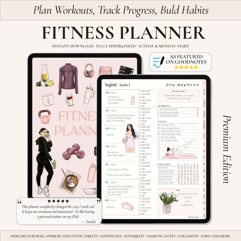 Fitness Planner - Etsy