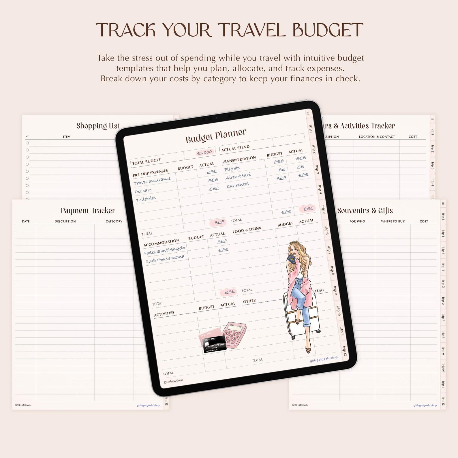 Digital Travel Planner: Itinerary, Budget, Packing Lists (goodnotes ...