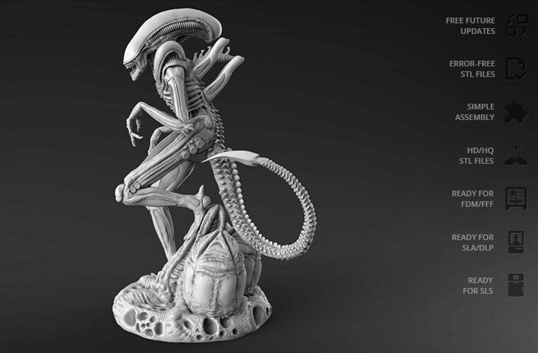 Alien Xenomorph Uzaylı Xenomorf 3D Model STL Dosyası - Etsy