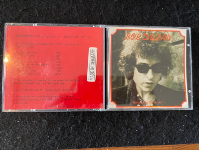 Bob Dylan-before the Crash Vol. 1 - Etsy