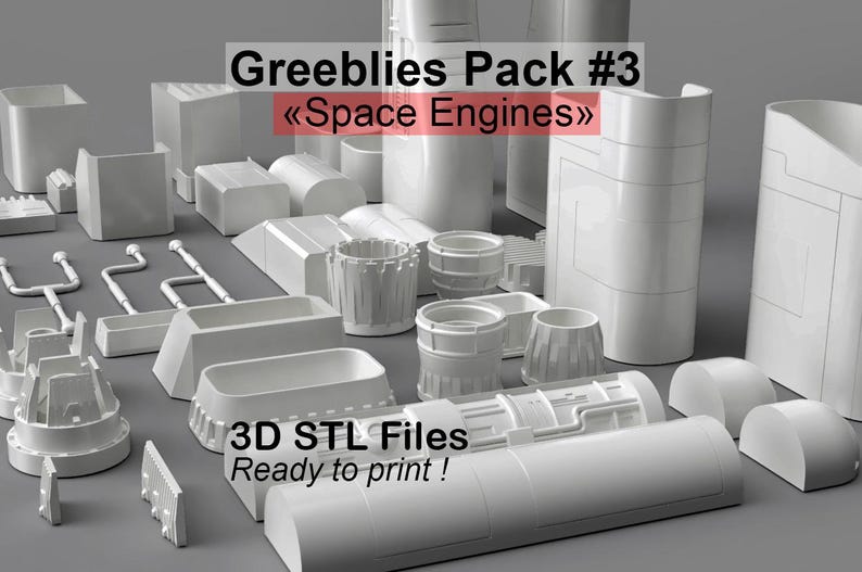 Greeblies Pack #3 "space Engines" - Etsy
