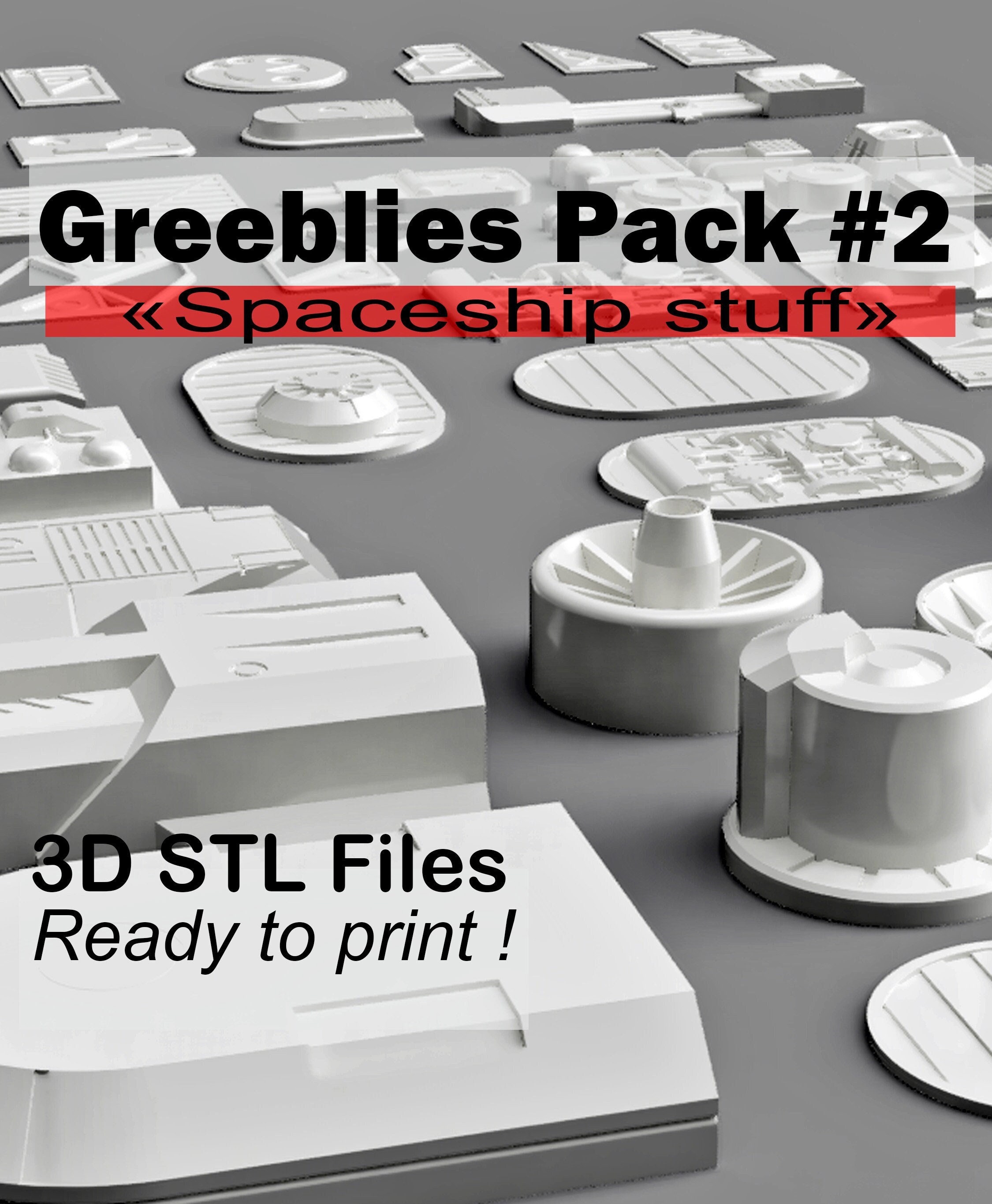 Greeblies Pack 2 spaceship Stuff 3D STL - Etsy