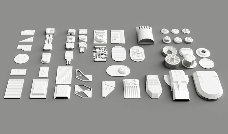 Greeblies Pack #2 "spaceship Stuff" - 3D STL - Etsy